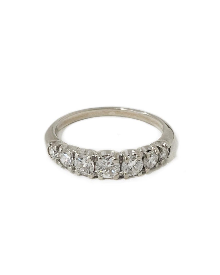 Moonlight Diamond Ring in 14k White Gold For Sale at 1stDibs