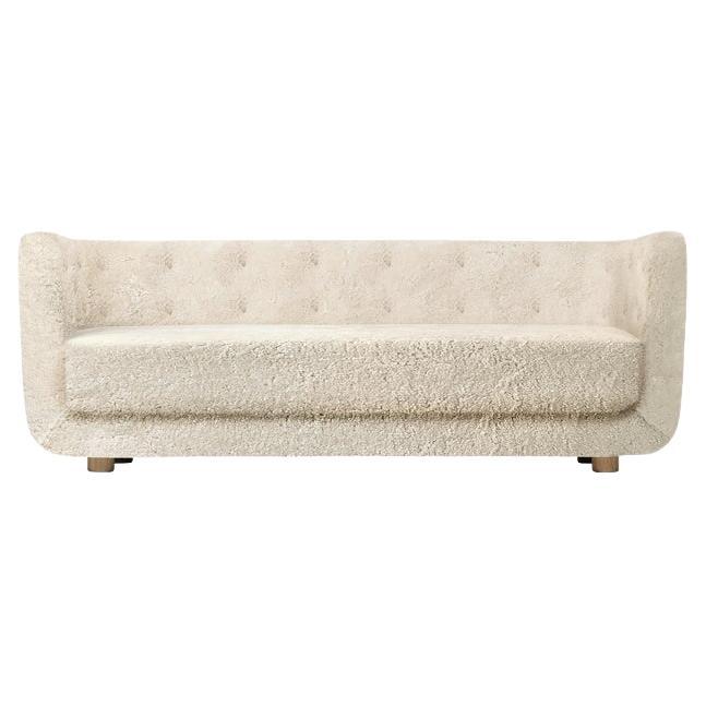 Sentient Long Wool Sofa in Icelandic Sheepskin and Reclaimed Oak For ...