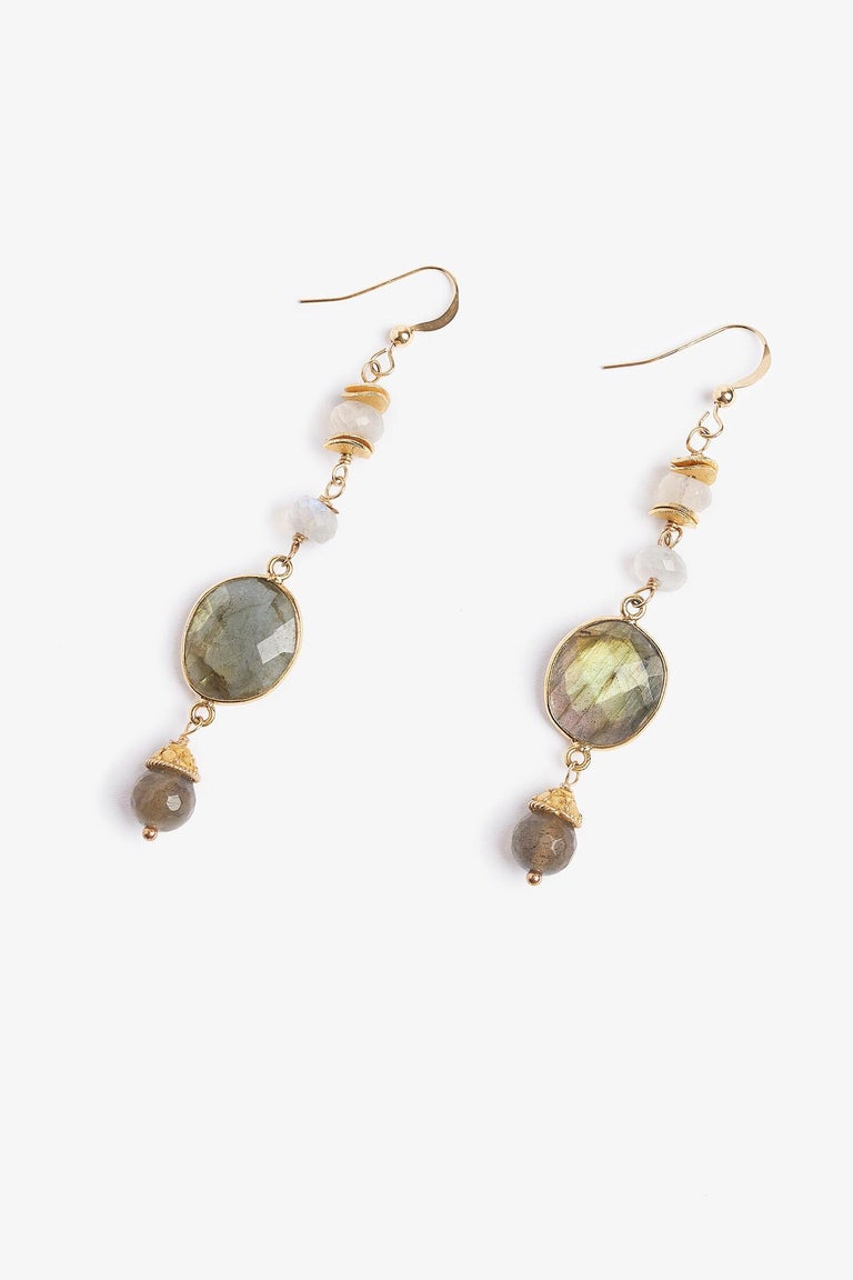Moonstone Jupiter Earrings For Sale at 1stDibs