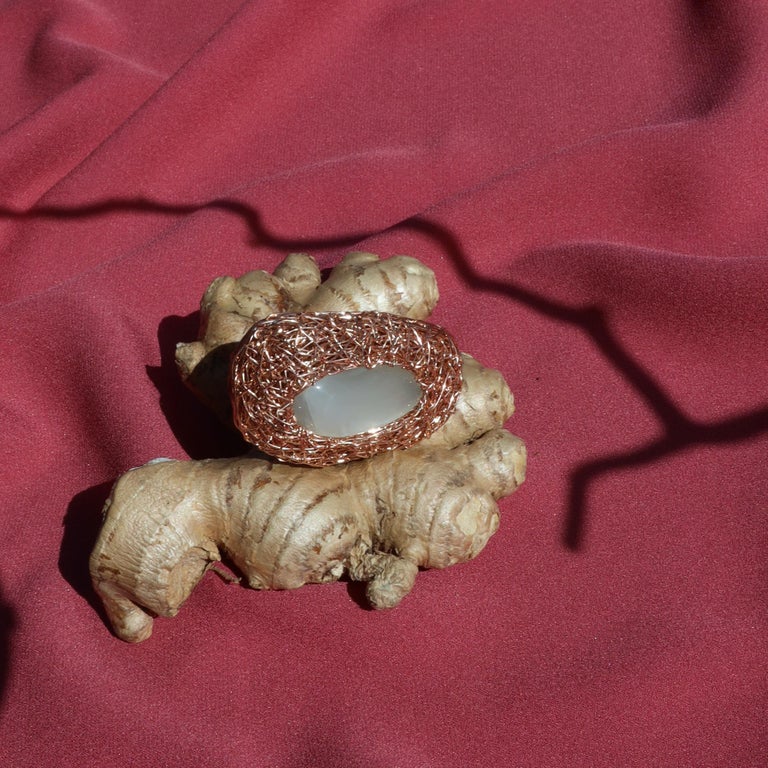 Moonstone Statement Ring 14 K in Rose Gold F. by Sheila Westera For ...