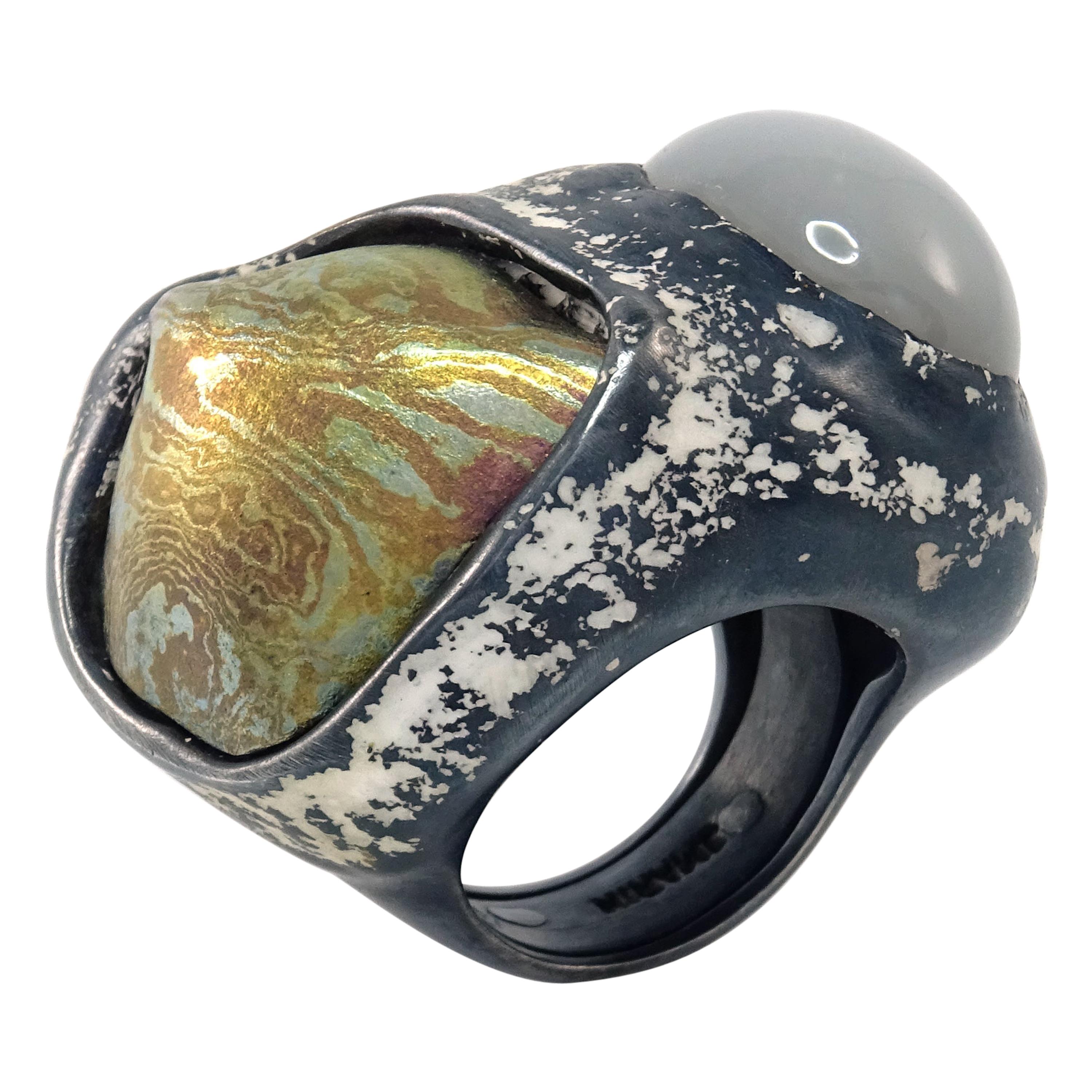 Earl Pardon Sterling Silver Garnet Cocktail Dinner Ring For Sale at ...