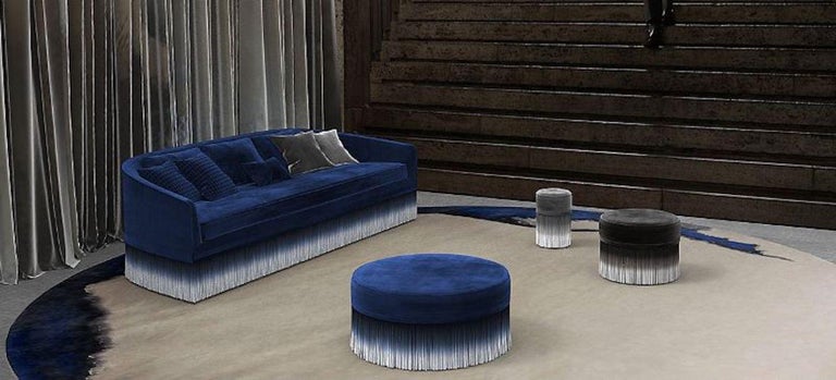 Moooi Amami Pouf by Lorenza Bozzoli in Blue, Light Grey or Dark Grey For Sale at 1stDibs