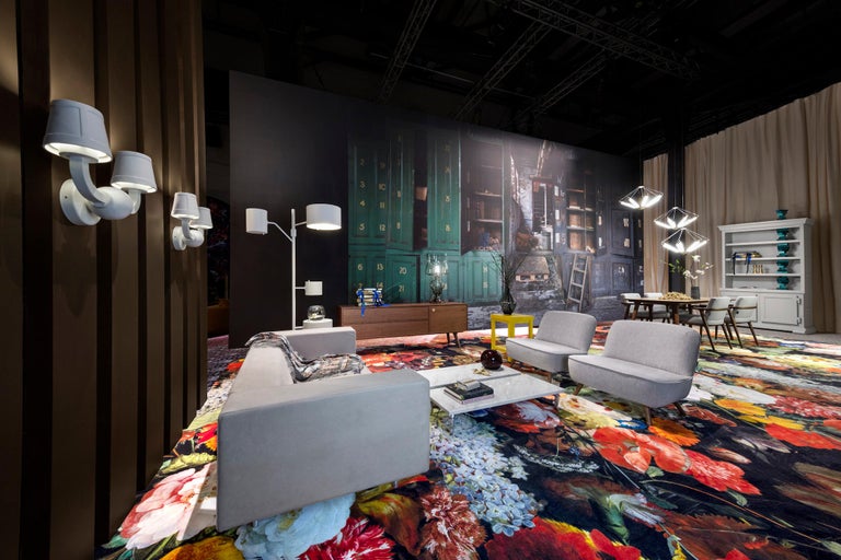 Moooi "Bottoni" 3-Seat Sofa with Rear Shelf in Fabric or Leather For ...