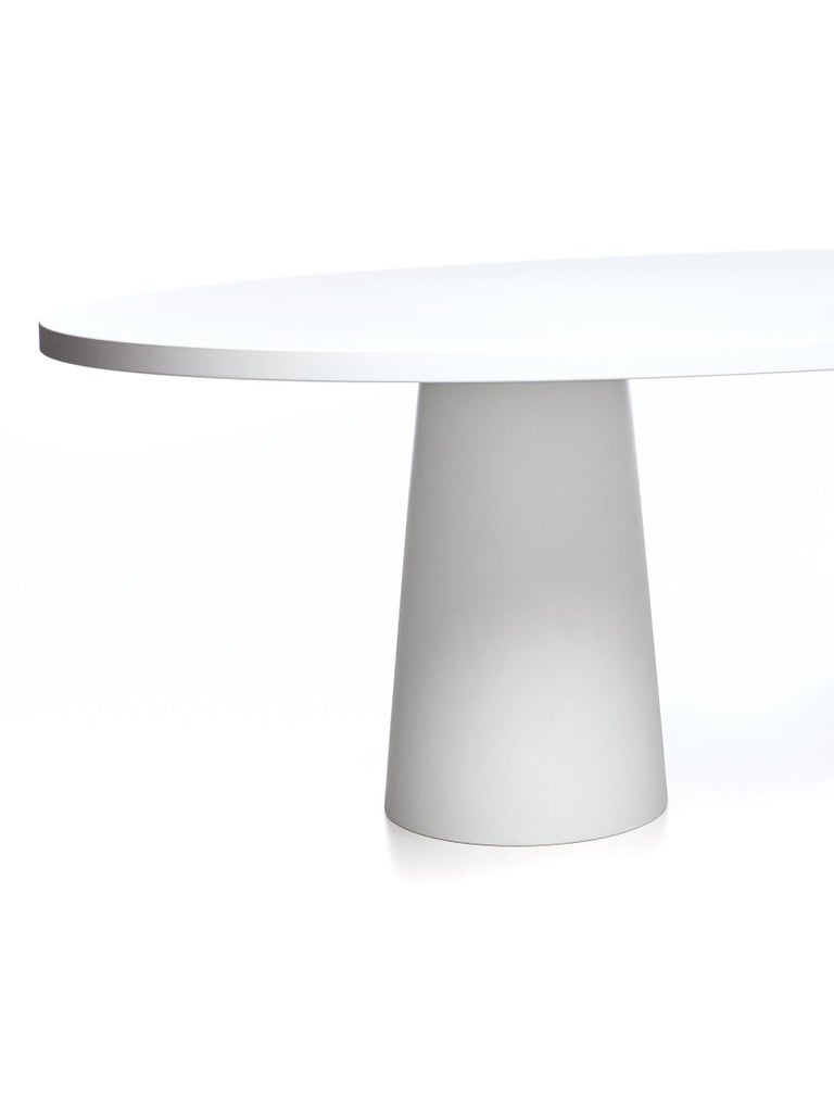 Moooi Container Dining Table with Oval Top and Base in White by Marcel ...
