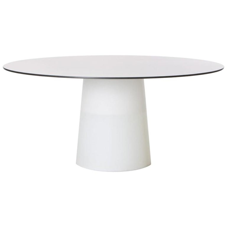 Moooi Container Dining Table with Oval Top and Base in White by Marcel ...
