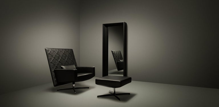 Moooi Jackson Chair in Boucle, Black and White Upholstery with Steel ...