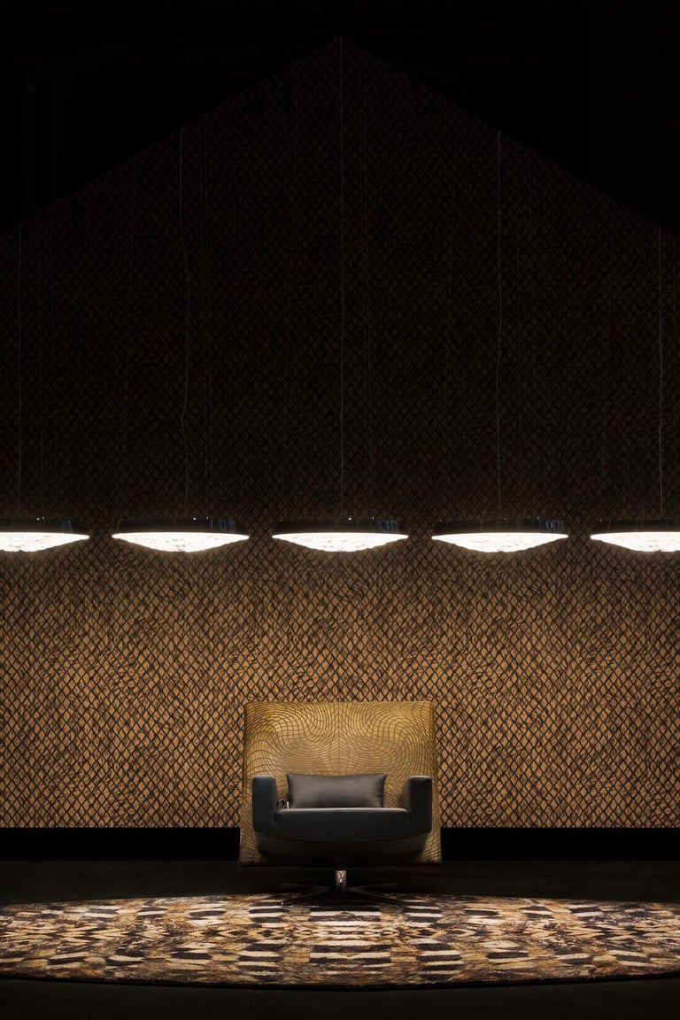 Moooi Jackson Chair in Boucle, Black and White Upholstery with Steel ...