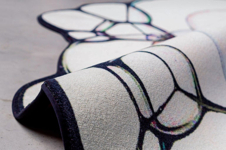 Moooi Large Bubble Oil Rug in Wool with Blind Hem Finish by Sjoerd ...