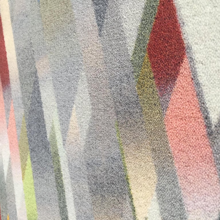 Moooi Large Diagonal Gradient Pastel Rug in Wool by Kit Miles For Sale ...