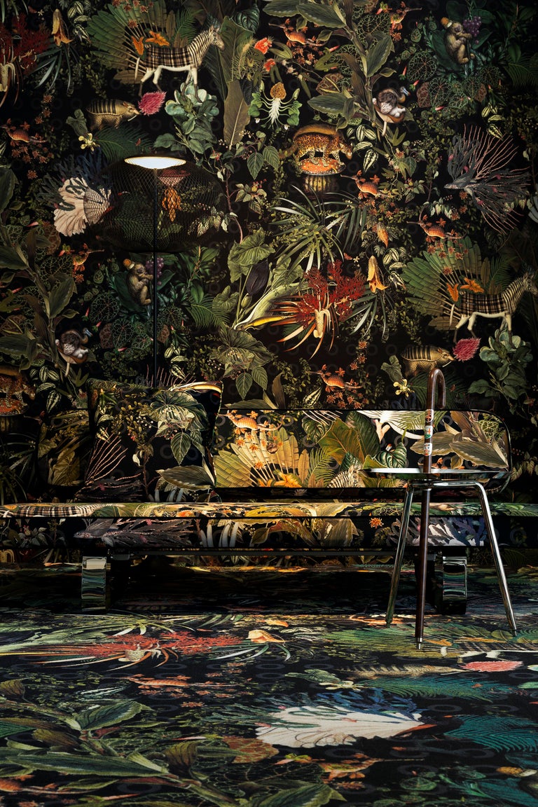 Moooi Large Extinct Animals Raven Rectangle Rug in Low Pile Polyamide ...