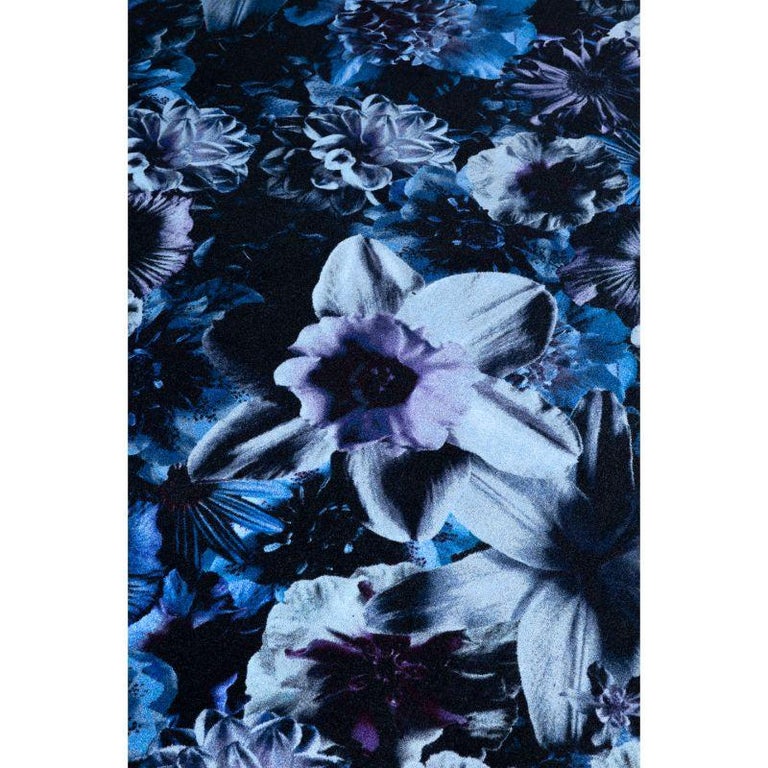 Moooi Large Flowergarden Night Rectangle Rug in Low Pile Polyamide For ...