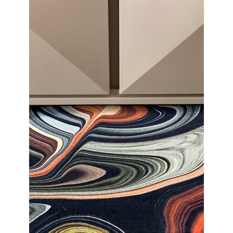 Moooi Large Liquid Layers Agate Rectangle Rug in Low Pile Polyamide ...