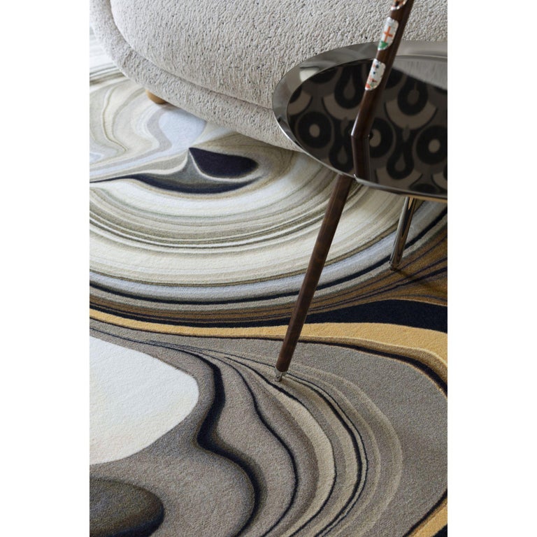 Moooi Large Liquid Layers Marl Organic Rug in Low Pile Polyamide by ...