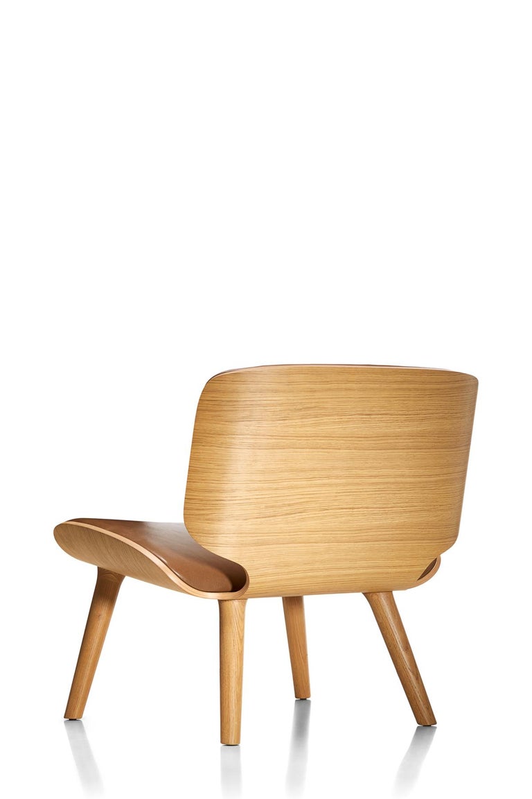 Moooi Nut Lounge Chair in Shade Ochre Upholstery with Oak Natural Oil ...