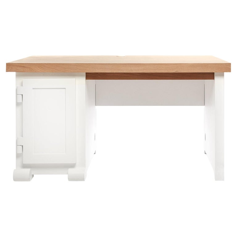 Moooi Paper LHS Desk in Wood and Cardboard with Oak Veneer Top by ...