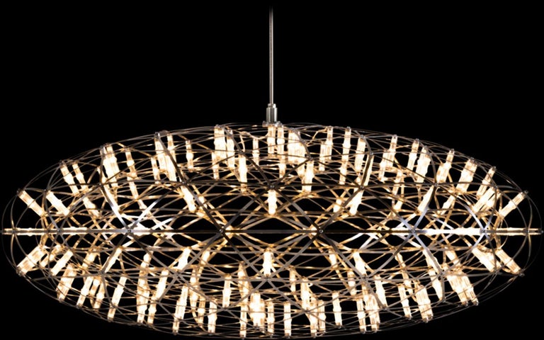 Moooi Raimond II Zafu Suspension LED Lamp in Stainless Steel, 10m For ...