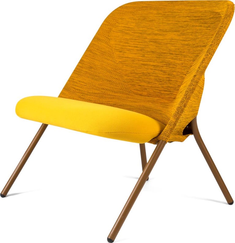 Moooi Shift Lounge Chair in Bright Red Upholstery and Steel Frame by ...