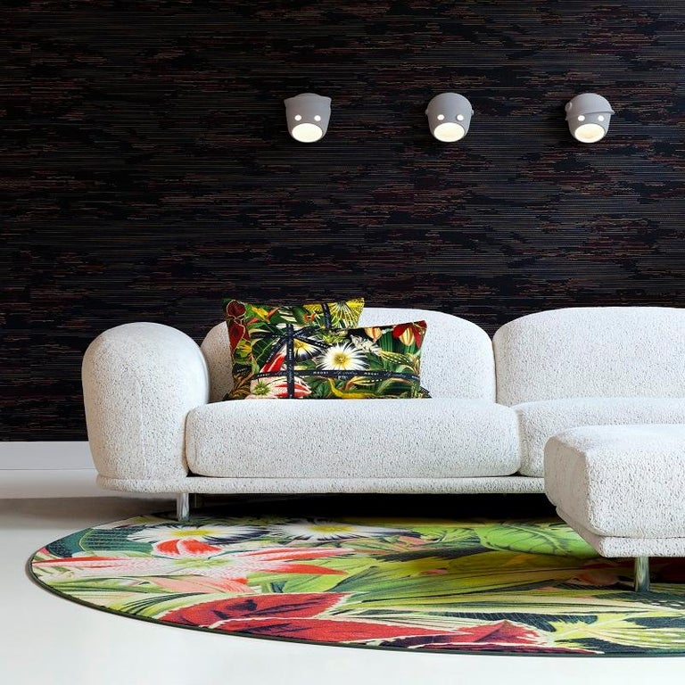 Moooi Small Extinct Plants Round Rug in Wool with Blind Hem Finish For ...