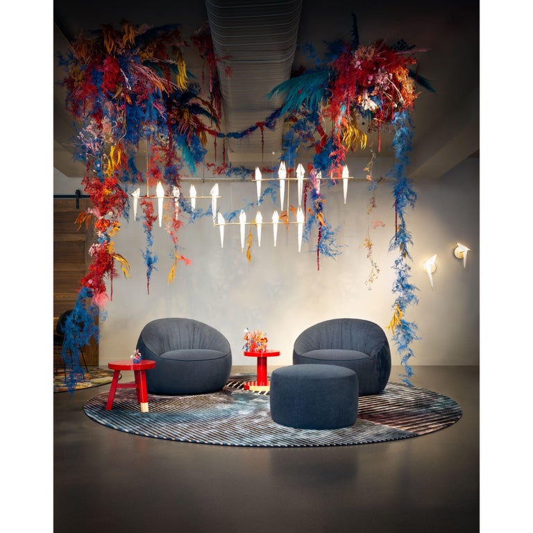 Moooi Small Fluid Water Rectangle Rug in Wool with Blind Hem by Rive ...