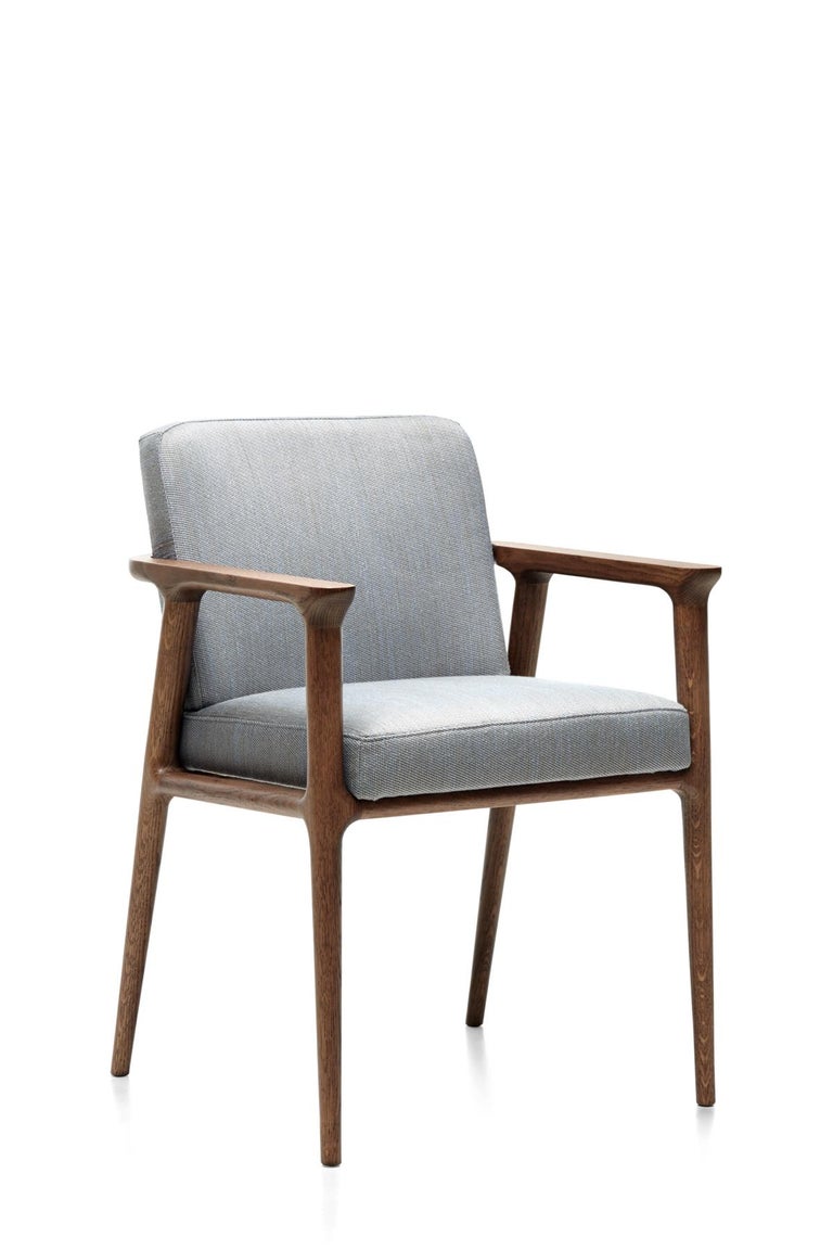 Moooi Zio Dining Chair in Griffin Upholstery with Oak Stained Cinnamon ...