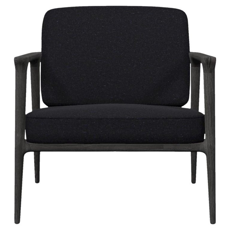 Moooi Zio Lounge Chair in Solis, Dawn Upholstery with Oak Stained Grey ...