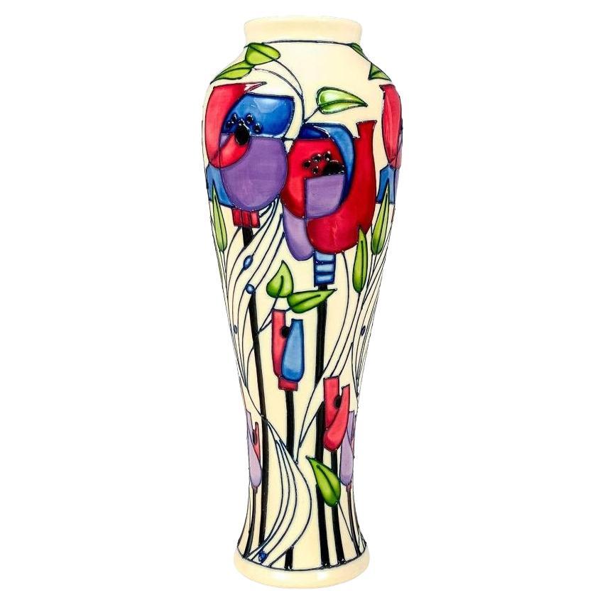 Vintage Moorcroft Pottery Vase in the Hibiscus Flowers Pattern England ...