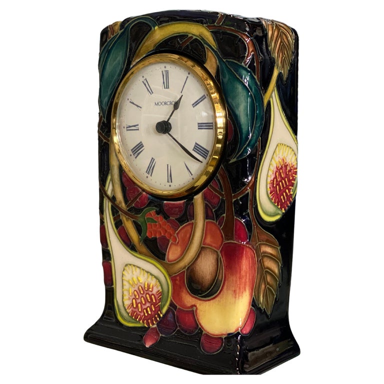 Moorcroft Pottery CL1 Clock, Queen's Choice Edition Ceramic Art For ...