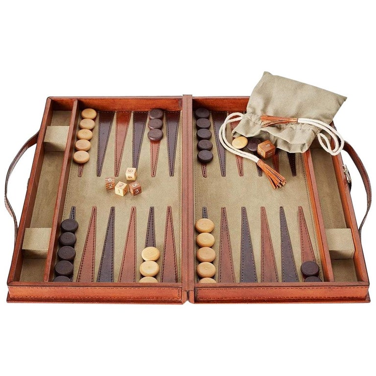 Ben Soleimani Moore Backgammon Set - Camel - Small at 1stDibs