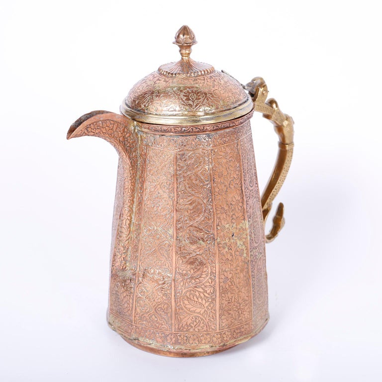 Moorish Copper and Brass Tea Server at 1stDibs