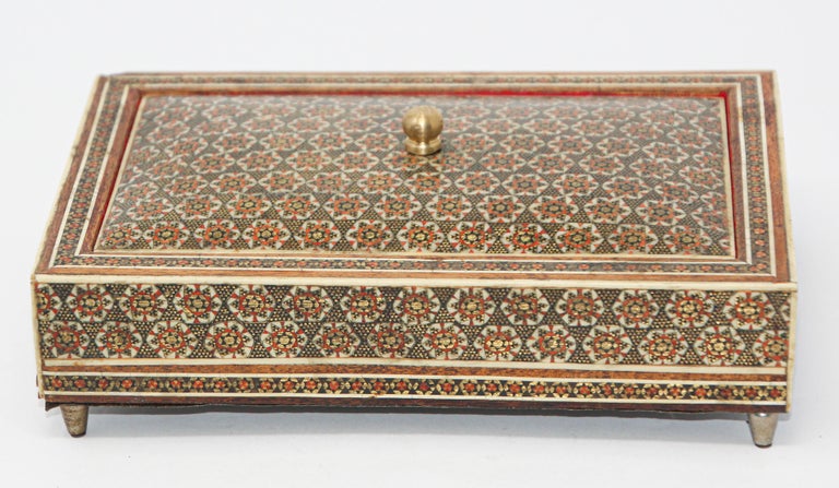 Moorish Decorative Sadeli Micro Mosaic Inlaid Jewelry Box For Sale at ...
