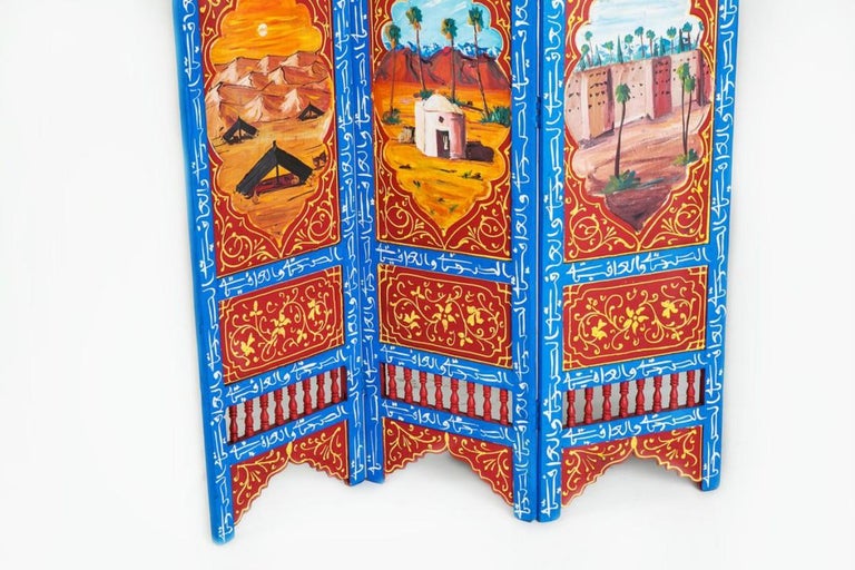 Moorish Hand-Painted Oasis Room Divider at 1stDibs