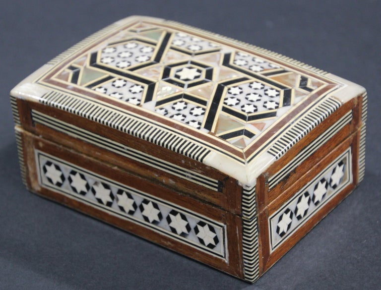 Moorish Middle Eastern Handcrafted Mosaic Decorative Box For Sale at ...