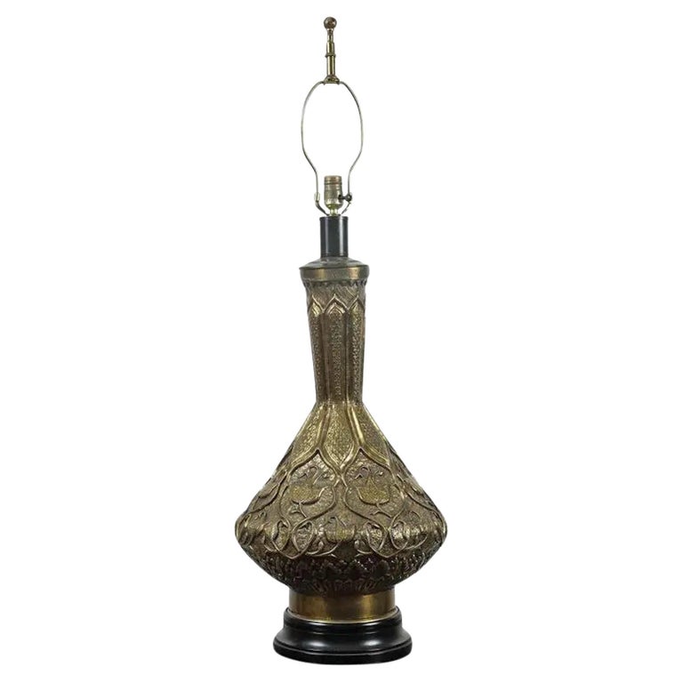 Moorish Mughal Indo Persian Brass Table Lamp For Sale at 1stDibs ...