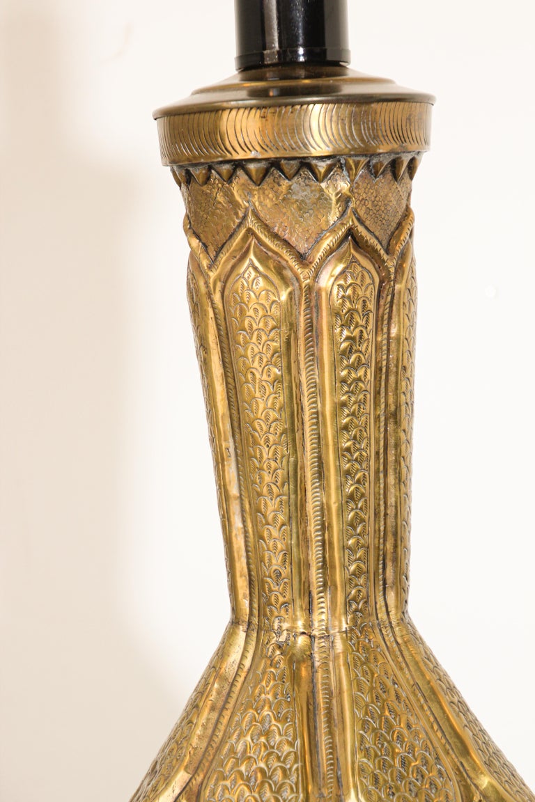 Moorish Mughal Indo Persian Brass Table Lamp For Sale at 1stDibs ...