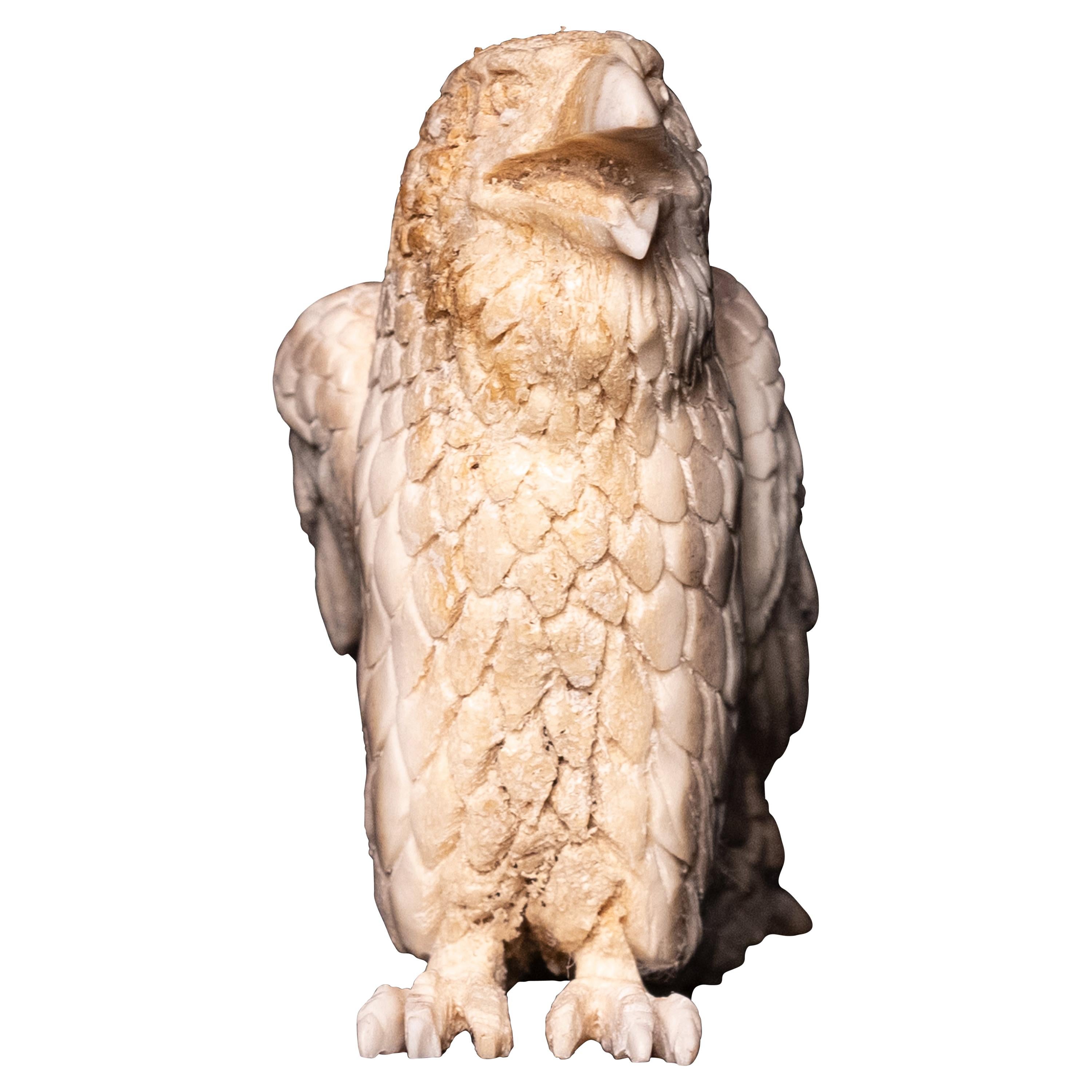 Moose Antler Carving of Eagle at 1stDibs