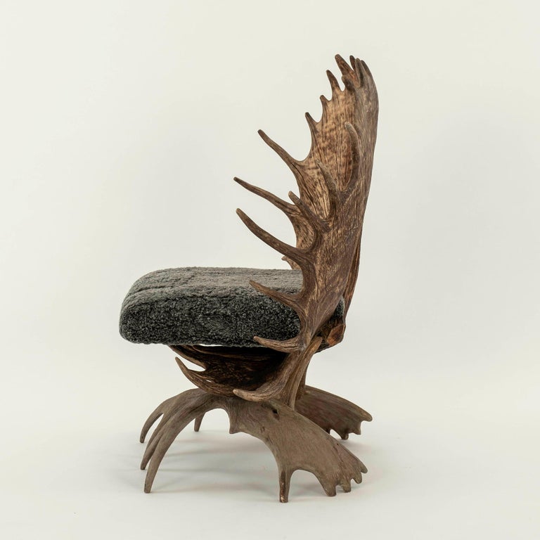 Moose Antler Chair at 1stDibs | moose horns