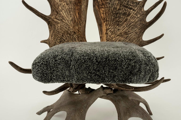 Moose Antler Chair at 1stDibs | moose horns