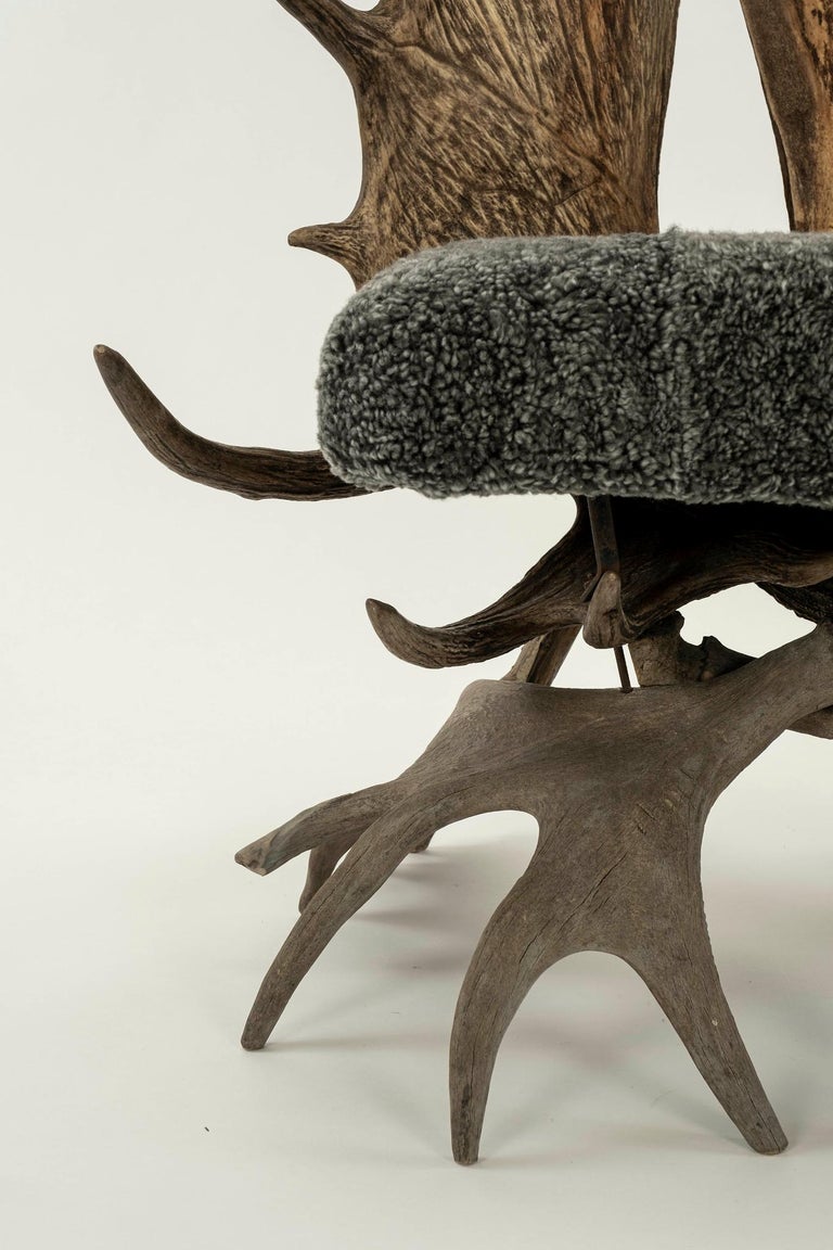 Moose Antler Chair at 1stDibs | moose horns