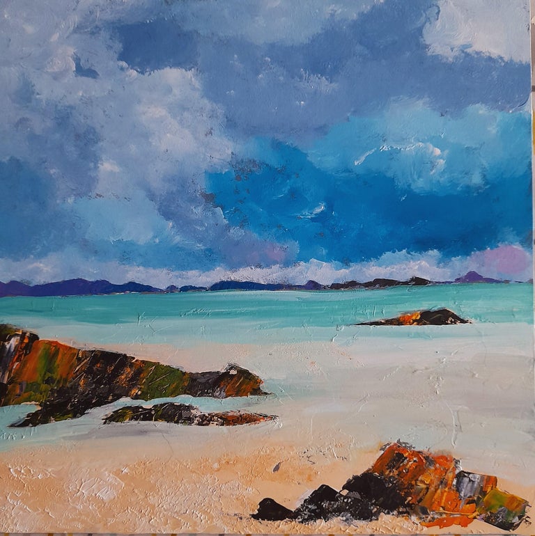 Morag Lloyds - Distant Islands - figurative modern seascape study peace ...