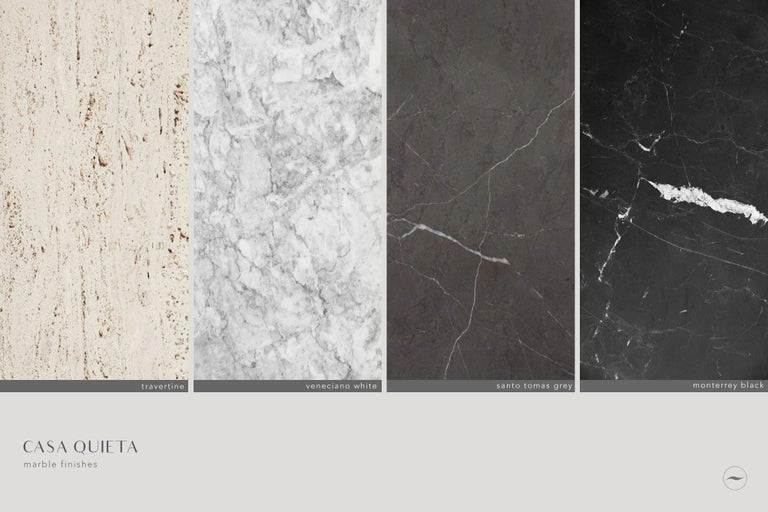 Moray Steel and White Marble Small Side Table For Sale at 1stDibs