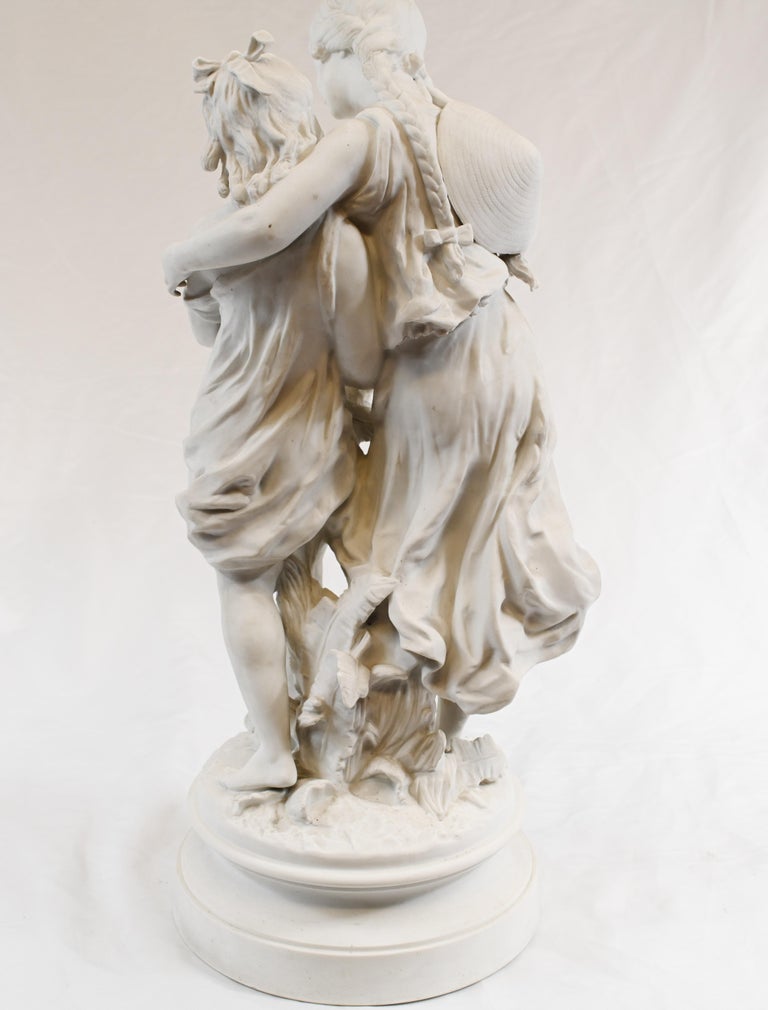 Moreau Girls Statue Parian Biscuit Porcelain Copeland 1880 For Sale at ...