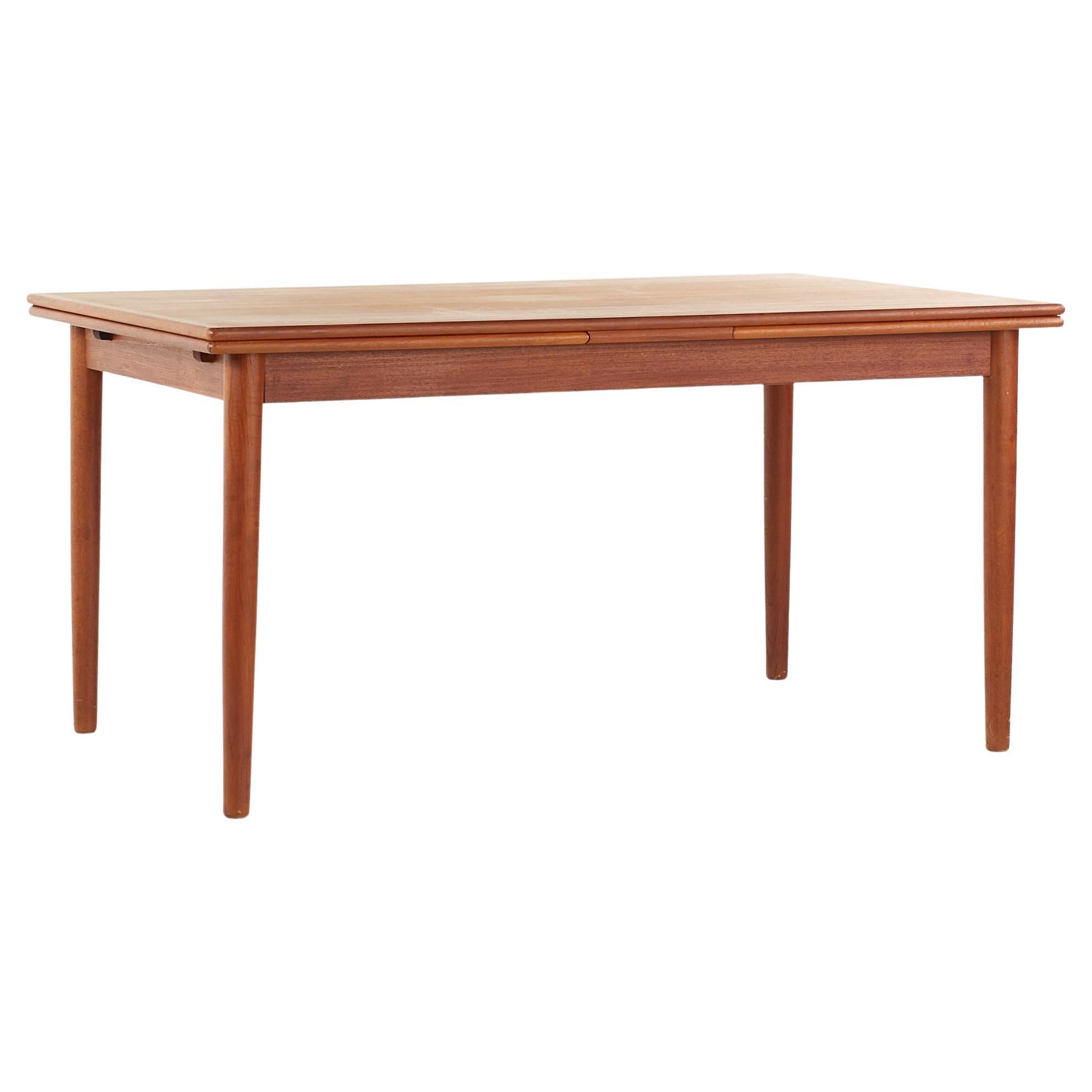 Swedish Mid-Century Teak Pedestal Square Dining Table at 1stDibs