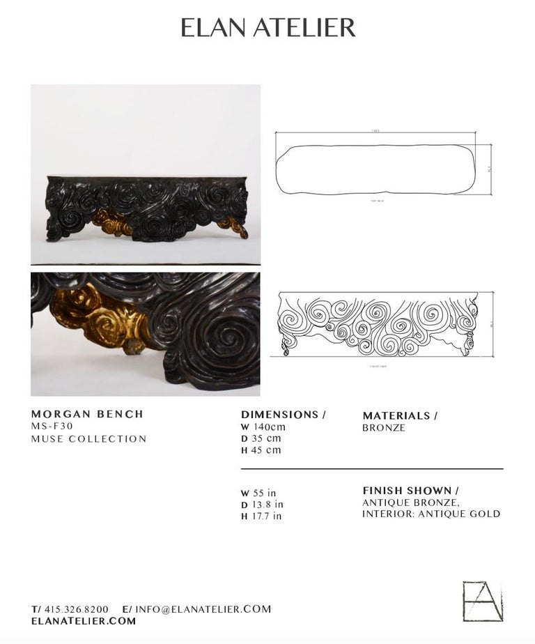Morgan Bench in Cast Bronze from Elan Atelier For Sale at 1stDibs ...