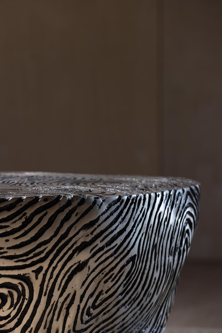 Morgan Side Table, low size, in Polished Silver Bronze from Elan ...