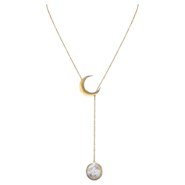 Moritz Glik 18k Yellow Gold Diamond Double Case Half Moon Shaker ...