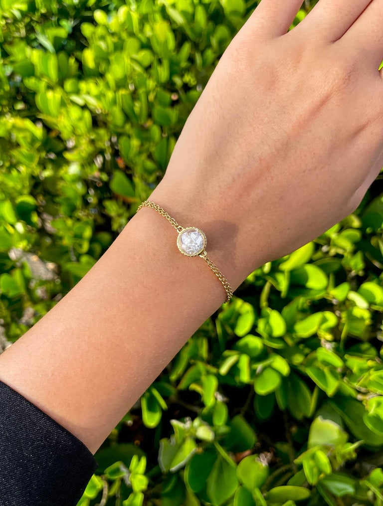 Moritz Glik 18k Yellow Gold Diamond Shaker Bracelet For Sale at 1stDibs