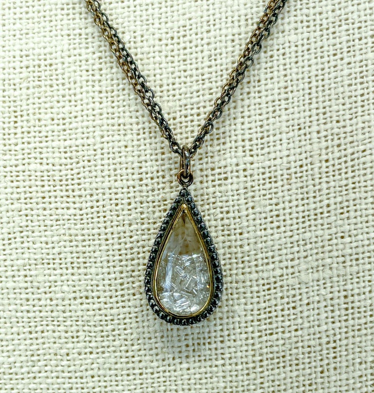 Moritz Glik 18k Yellow Gold Diamond White Sapphire Shaker Necklace For ...