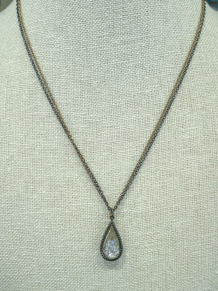 Moritz Glik 18k Yellow Gold Diamond White Sapphire Shaker Necklace For ...