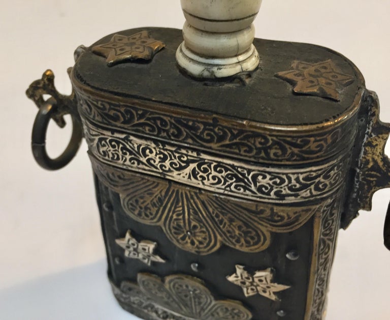 Moroccan Antique Tribal Case Flask For Sale at 1stDibs