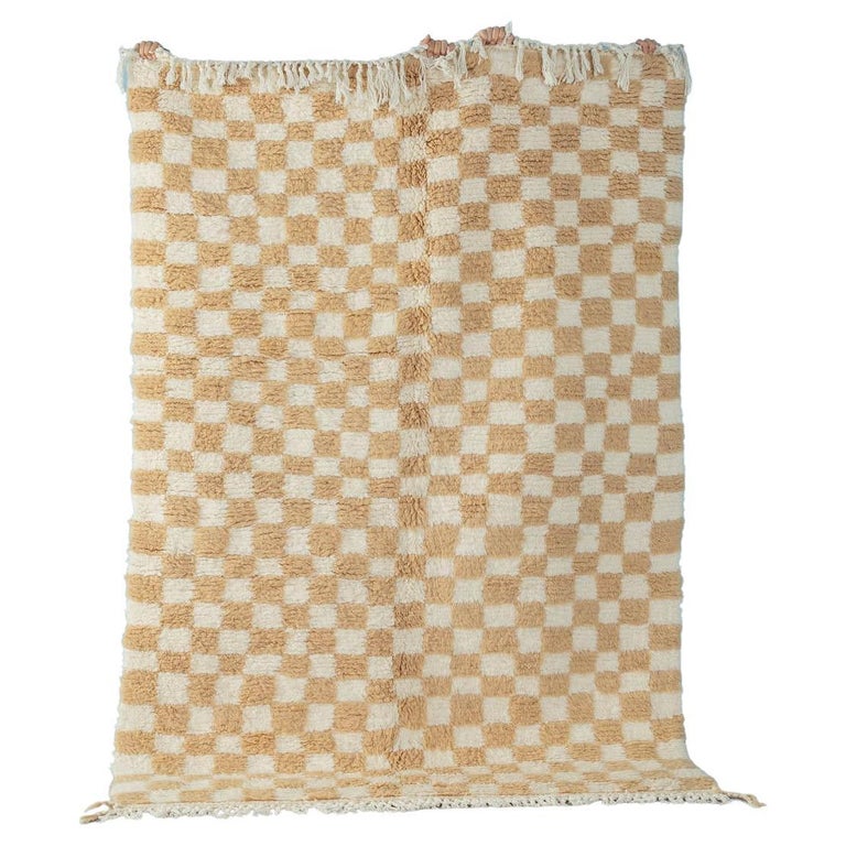 Moroccan Berber Rug Beni Ourain 100% Wool Handwoven For Sale at 1stDibs